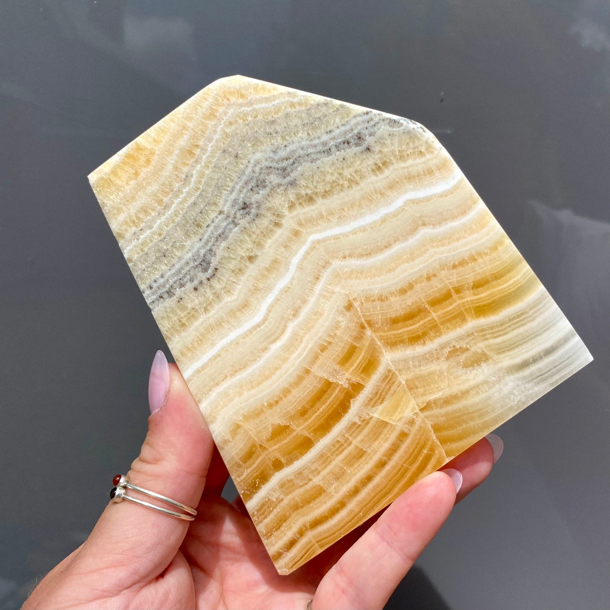 Yellow Calcite Slab – Ruby's Minerals