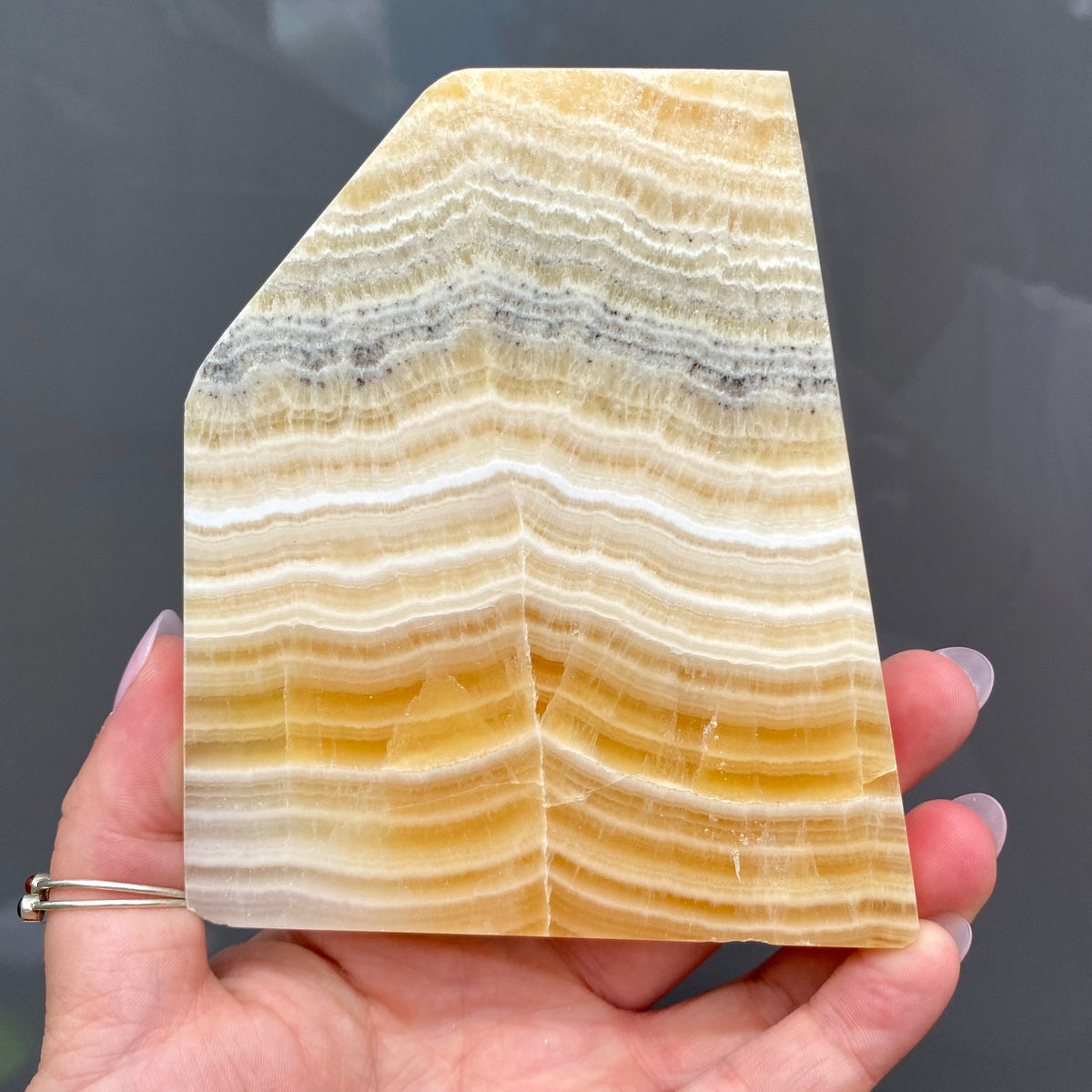 Yellow Calcite Slab – Ruby's Minerals